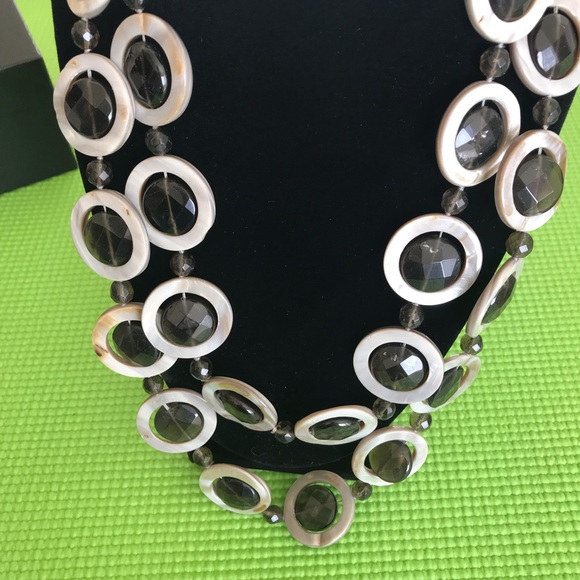 Jess David | Jewelry | Jess David Smoky Quartz Mother Of Pearl Necklace ...